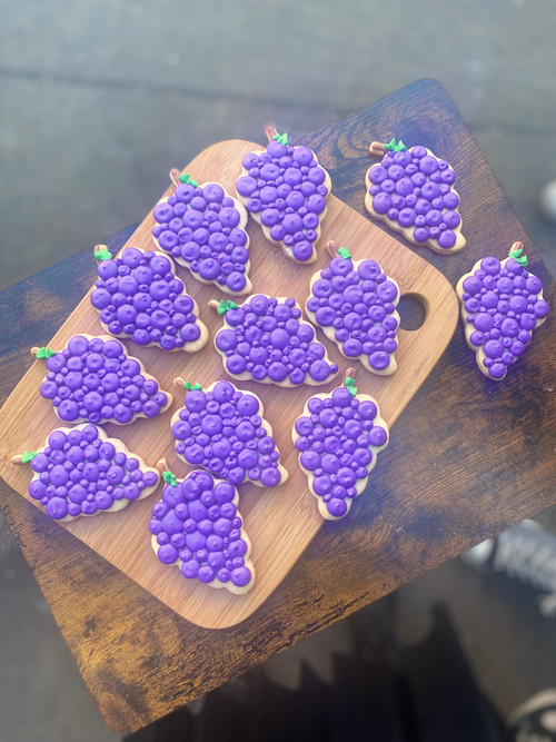 Grape Icing Cookies 9x13 Gift Platter| Elegant Desserts NY