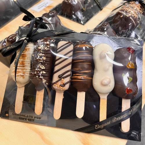 Deluxe Chocolate Pops- 6 per Tray| Elegant Desserts NY