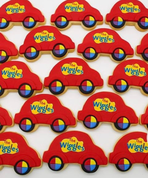 Wiggles Red Iced Car Icing Sugar Cookie 9x13 Gift Platter| Elegant ...