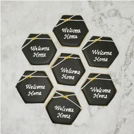 Hexagon Icing Sugar Cookie 9x13 Gift Platter| Elegant Desserts NY