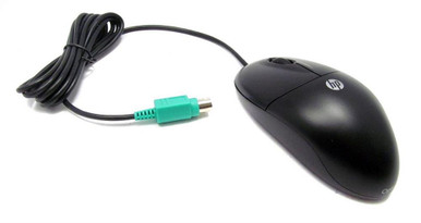 HP PS/2 Optical Mouse 600553-002 2-Buttons Scroll Wheel Black