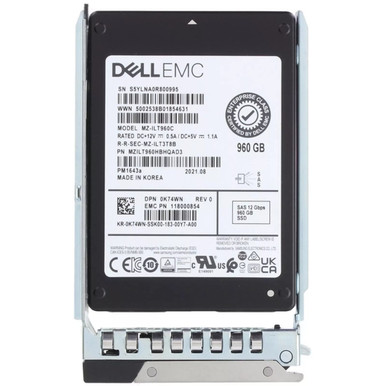 Dell K74WN 960GB SAS 12Gb/s Read Intensive SSD 2.5-Inch