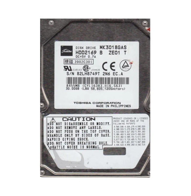Toshiba 30GB 4200RPM IDE Ultra ATA/100 ATA-6 2.5HDD2169B