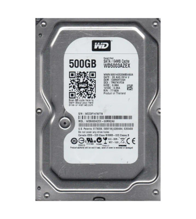 WD Black 500GB 7200RPM SATA 6Gb/s 3.5HDD WD5003AZEX-00MK2A0