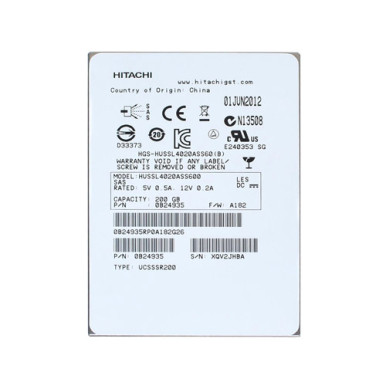 Hitachi Ultrastar SSD400S 200GB SLC SAS 6Gbps 2.5Internal SSD