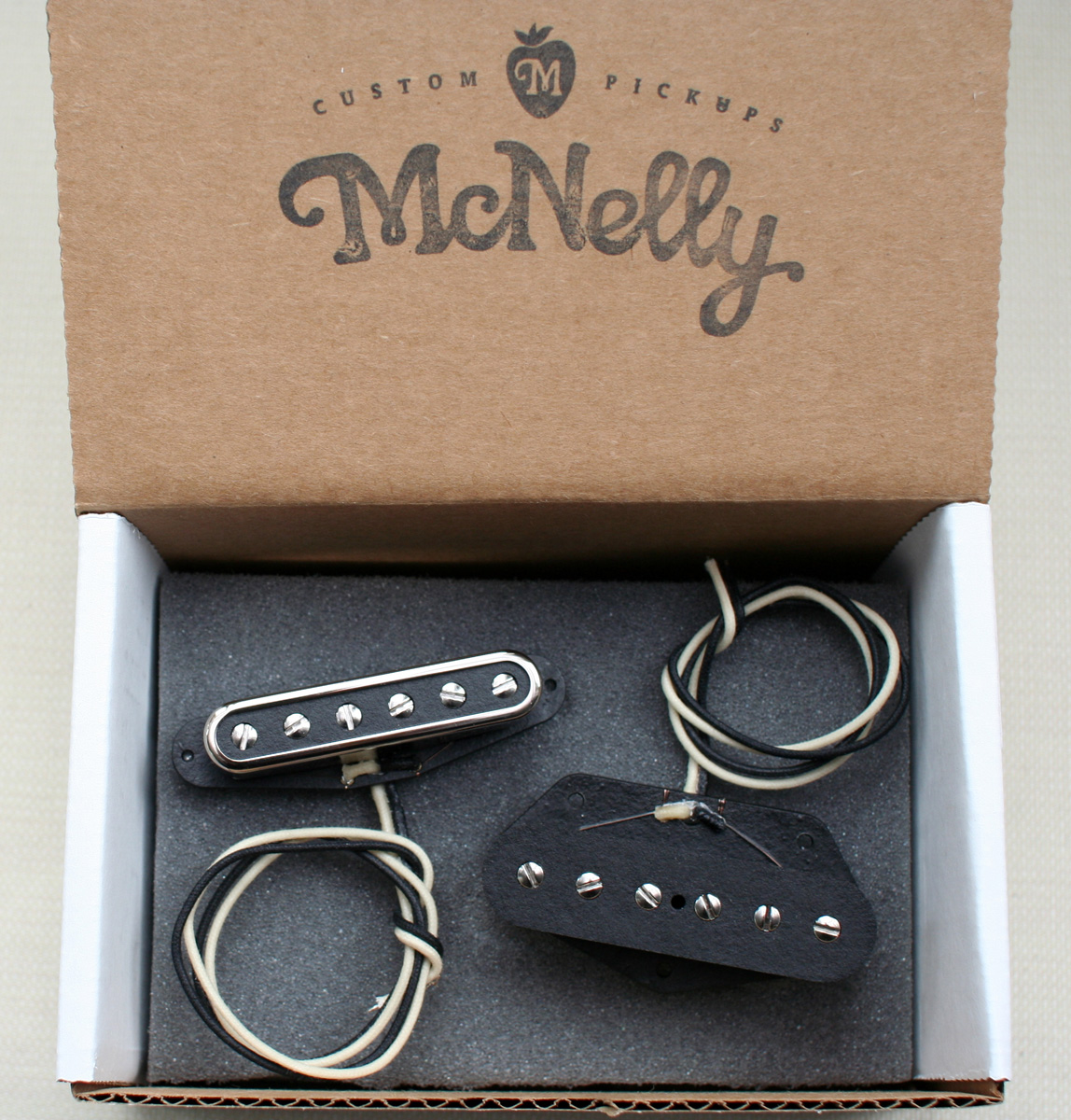 McNelly Pickups T-Bar P90 Style Tele Pickup set - nickel - Macdaddy Music