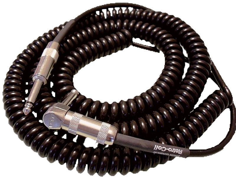 Lava Retro Coil Cable 20 ft straight to right 1/4" - black - Macdaddy Music