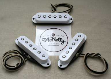 McNelly Pickups Nostalgia Strat Pickup set - white - Macdaddy Music