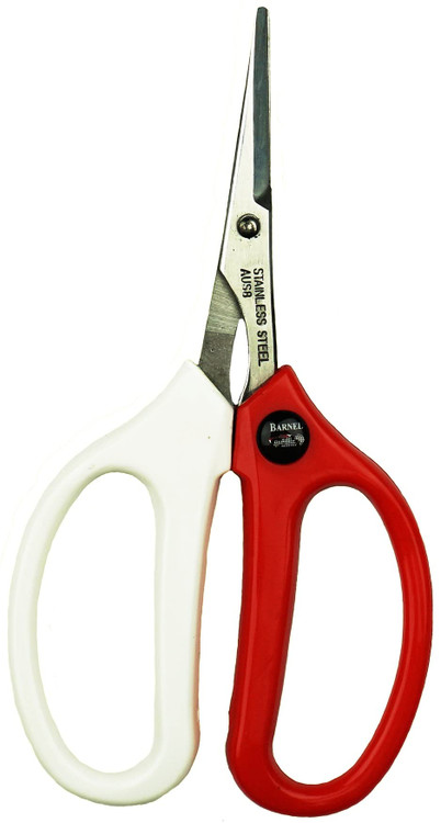 STRAIGHT SS HORT SCISSORS W/ SHEATH, RED/WH HANDLES, 6.5'' BLADE ...