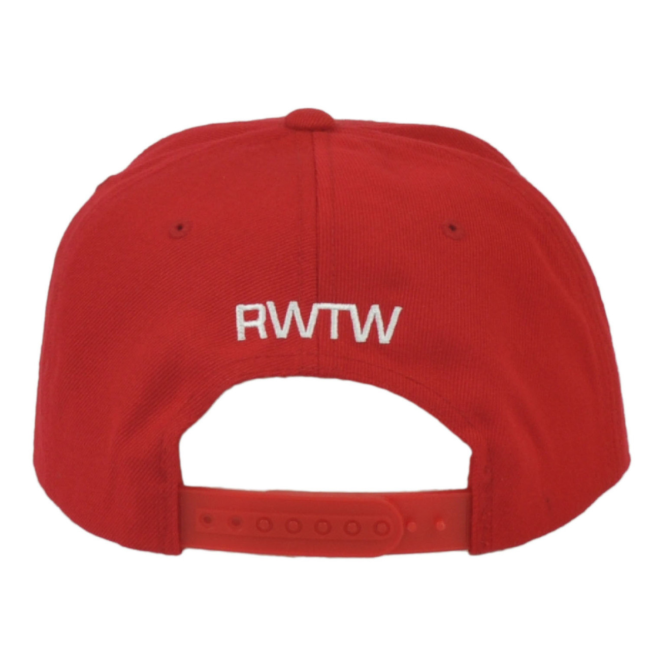 RWTW Logo Roll With The Winner Red Flat Bill Snapback Hat Cap Flag ...
