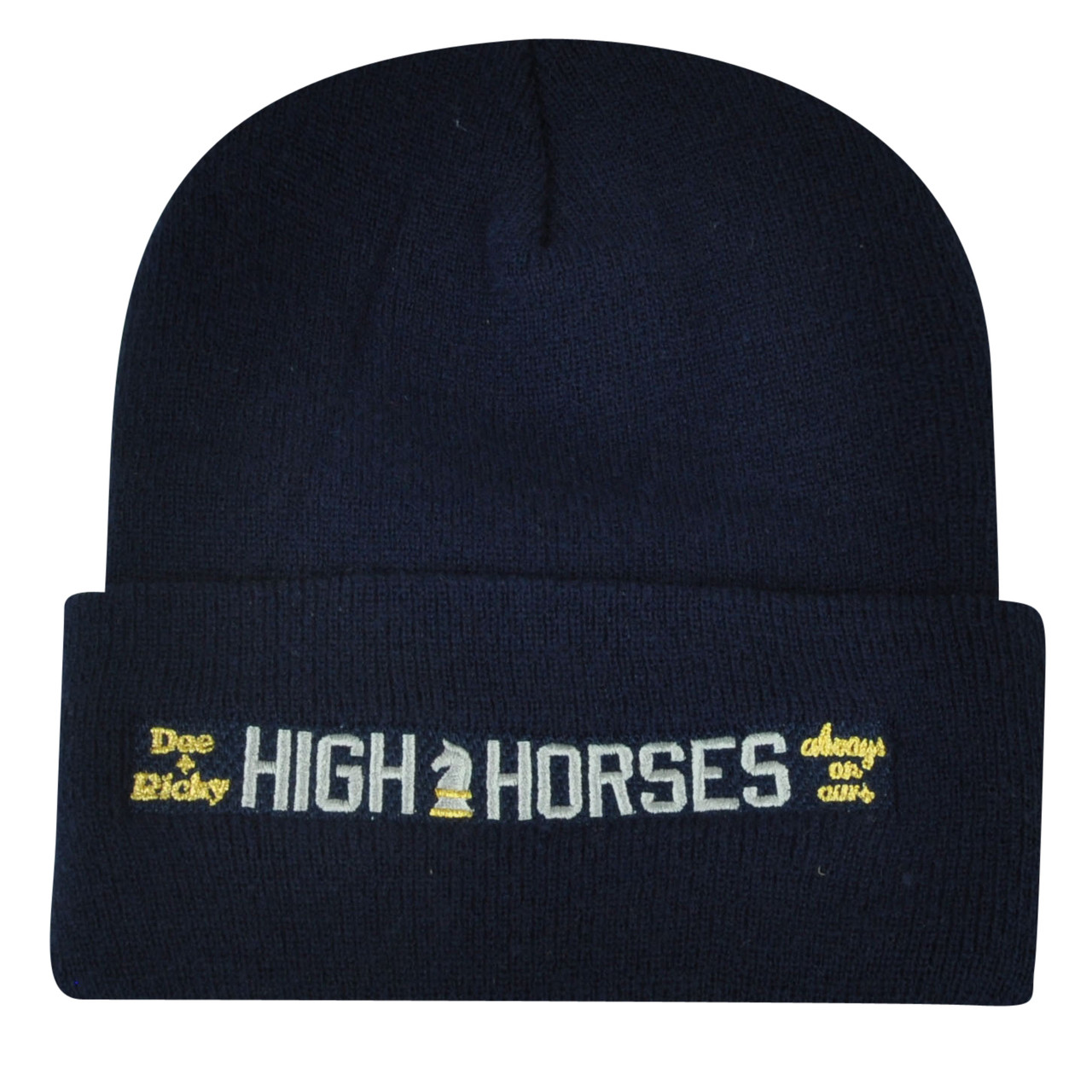Starter Knit Beanie Cuffed High Horses Dee Ricky Navy Blue Toque Winter ...