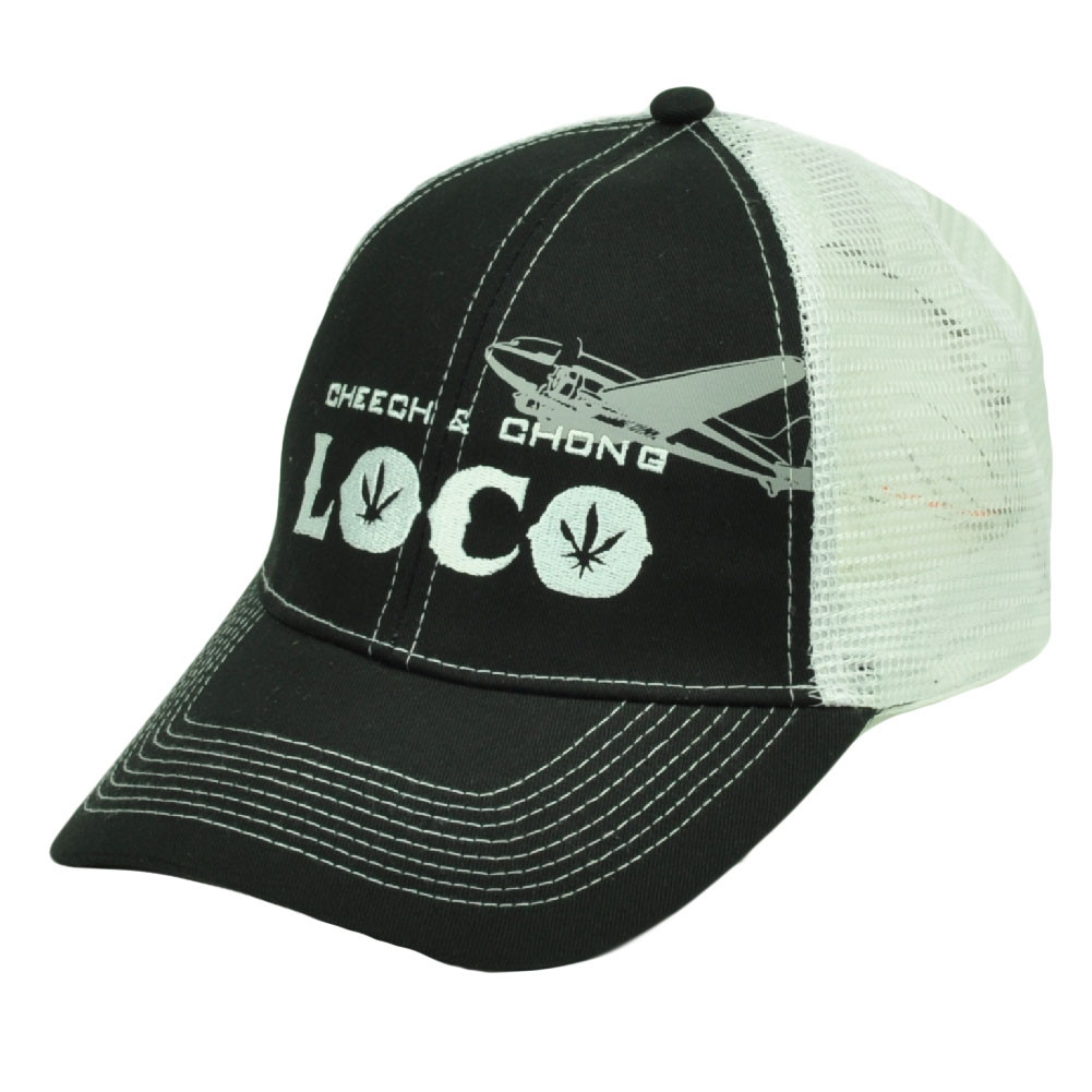 Cheech Chong Loco Marijuana Weed Mesh Black White Trucker Hat Cap ...