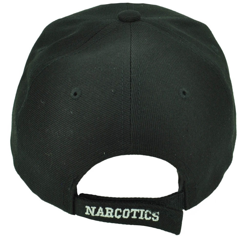Narcotics Law Enforcement Black White Adjustable Hat Cap Curved Bill ...