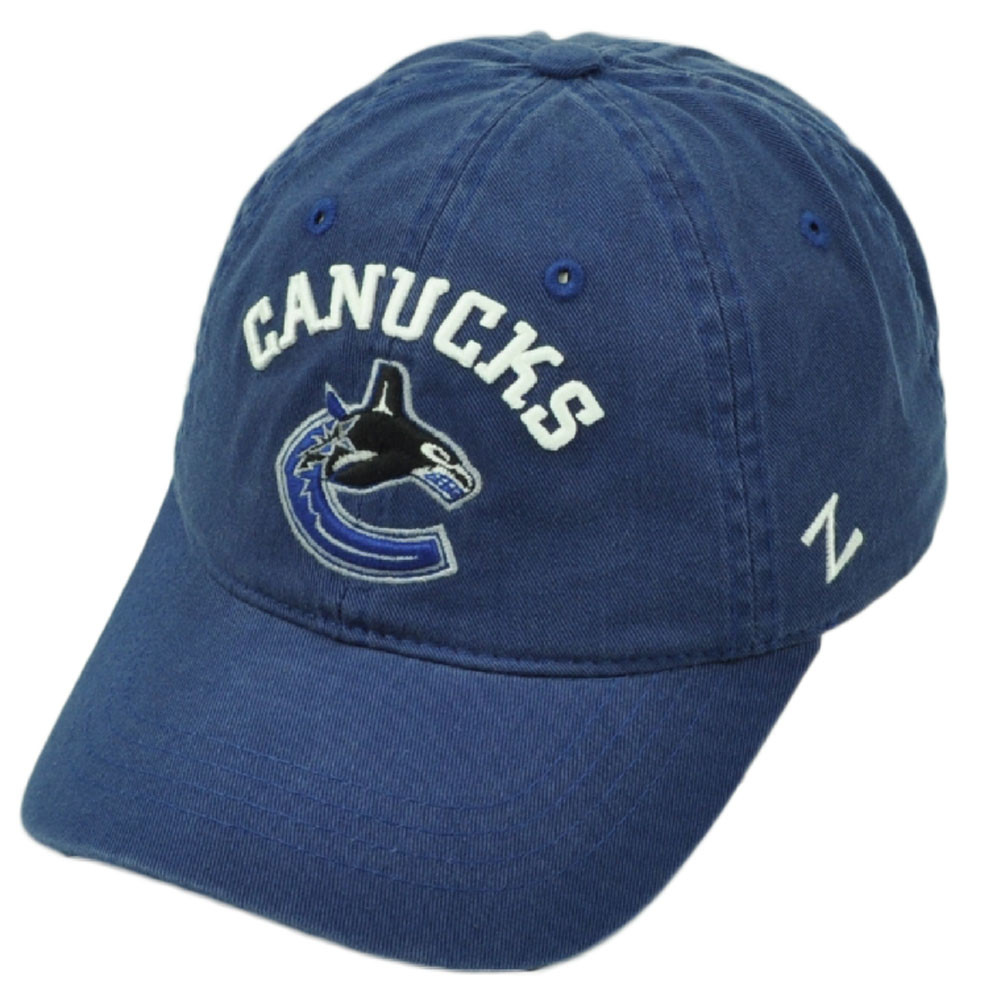NHL Zephyr Vancouver Canucks Blue Relaxed Hat Cap Curved Bill ...