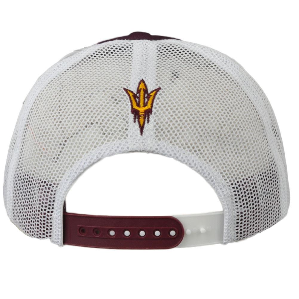 NCAA Adidas Arizona State Sun Devils VG65Z Foam Panel Mesh Snapback Hat ...