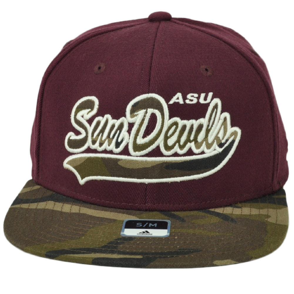 NCAA Adidas Arizona State Sun Devils M780Z Flex Fit Small Medium Hat ...