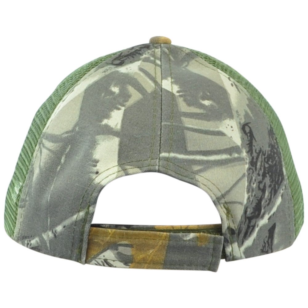 Kiss My Bass Fishing Adult Camouflage Camo Fish Mesh Adjustable Outdoor ...