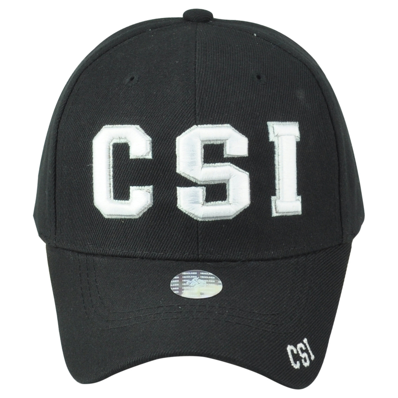 CSI Crime Scene Investigation Law Enforcement Black Curved Adjustable ...