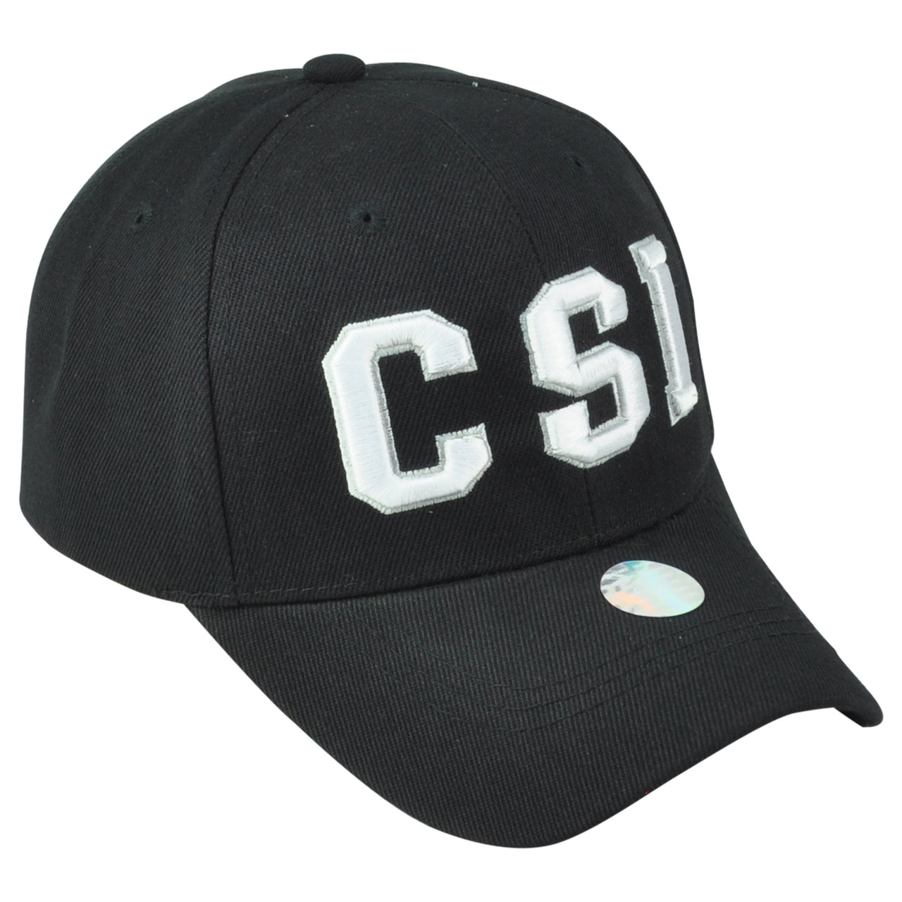CSI Crime Scene Investigation Law Enforcement Black Curved Adjustable ...