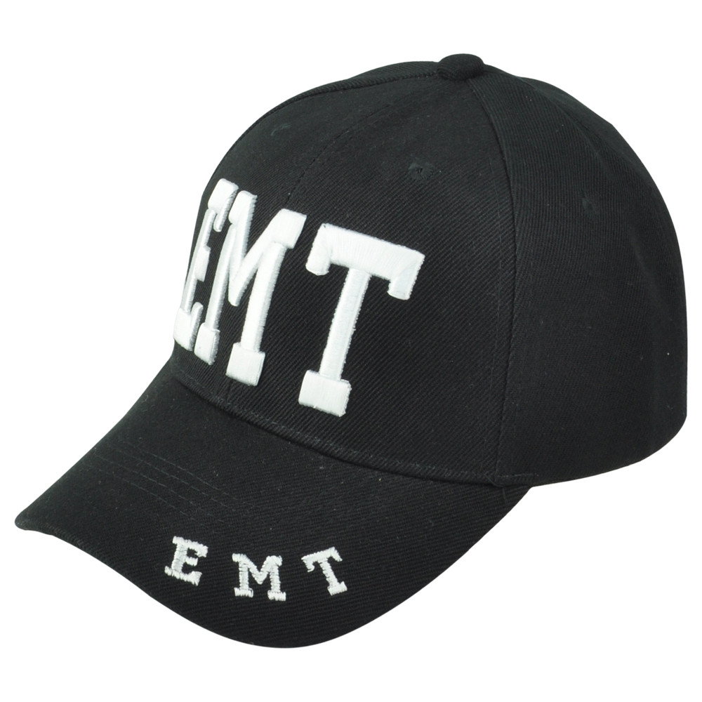 EMT Hat Emergency Medical Technician Ambulance Black Curved Baseball ...