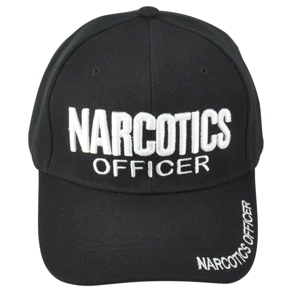 Narcotics Officer Law Enforcement Black Adjustable Curved Bill Narc Men ...
