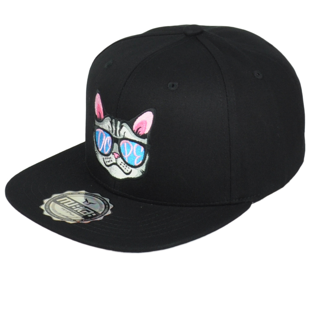 Muka Dope Cat Cool Glasses Funny Adult Men Snapback Adjustable Flat ...