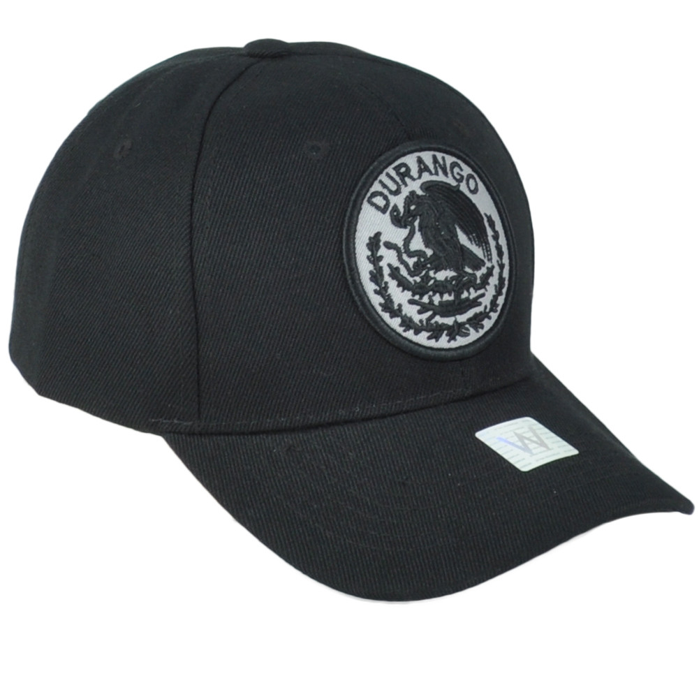 Durango Mexico City Shield Black Adjustable Adults Curved Bill Gorra ...
