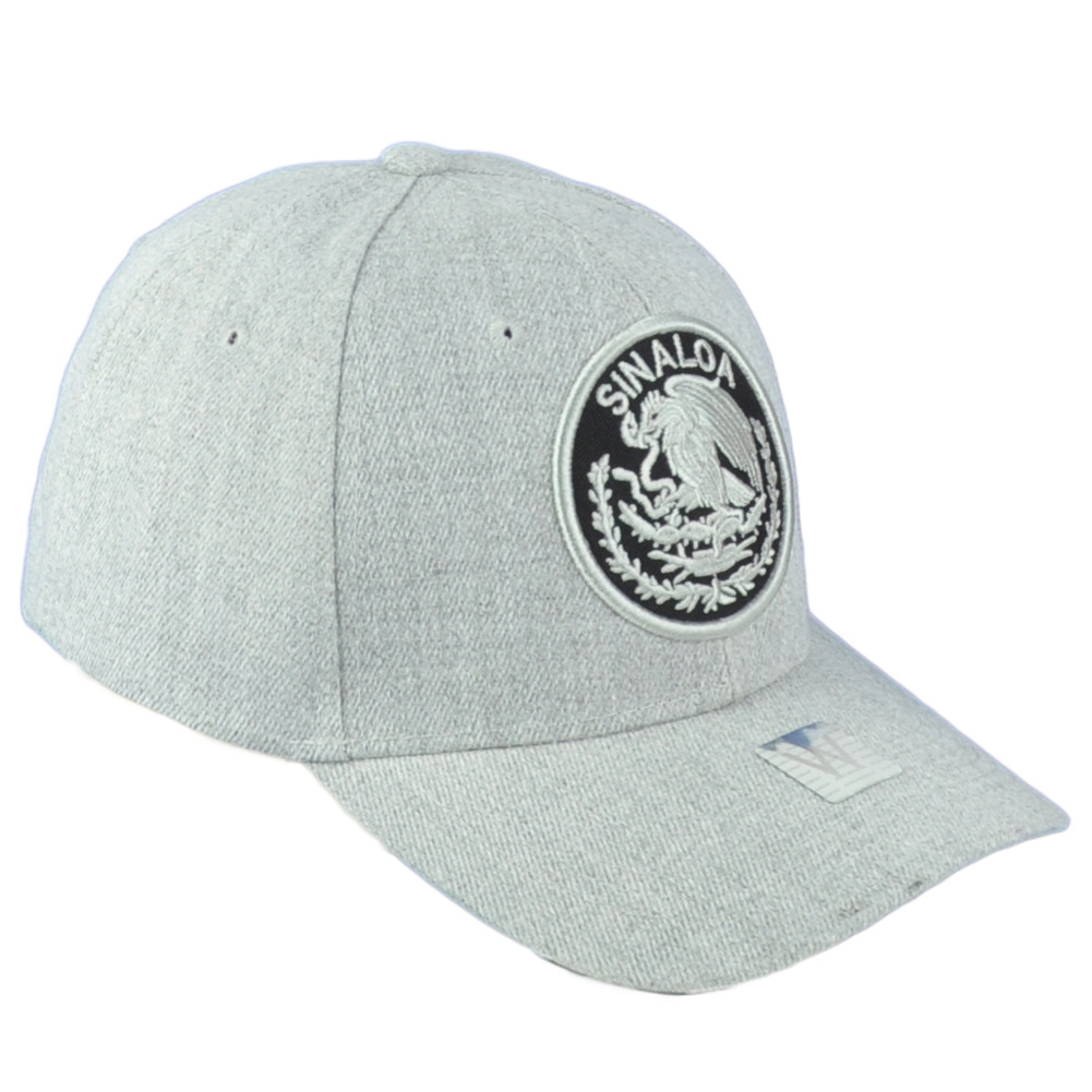 Sinaloa Mexico City Shield Grey Adjustable Adults Curved Bill Gorra Men ...