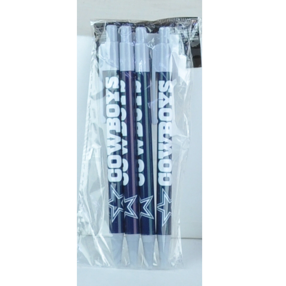 NFL Dallas Cowboys Pens School Office Color Ball Point Navy Gray 4 Pack ...