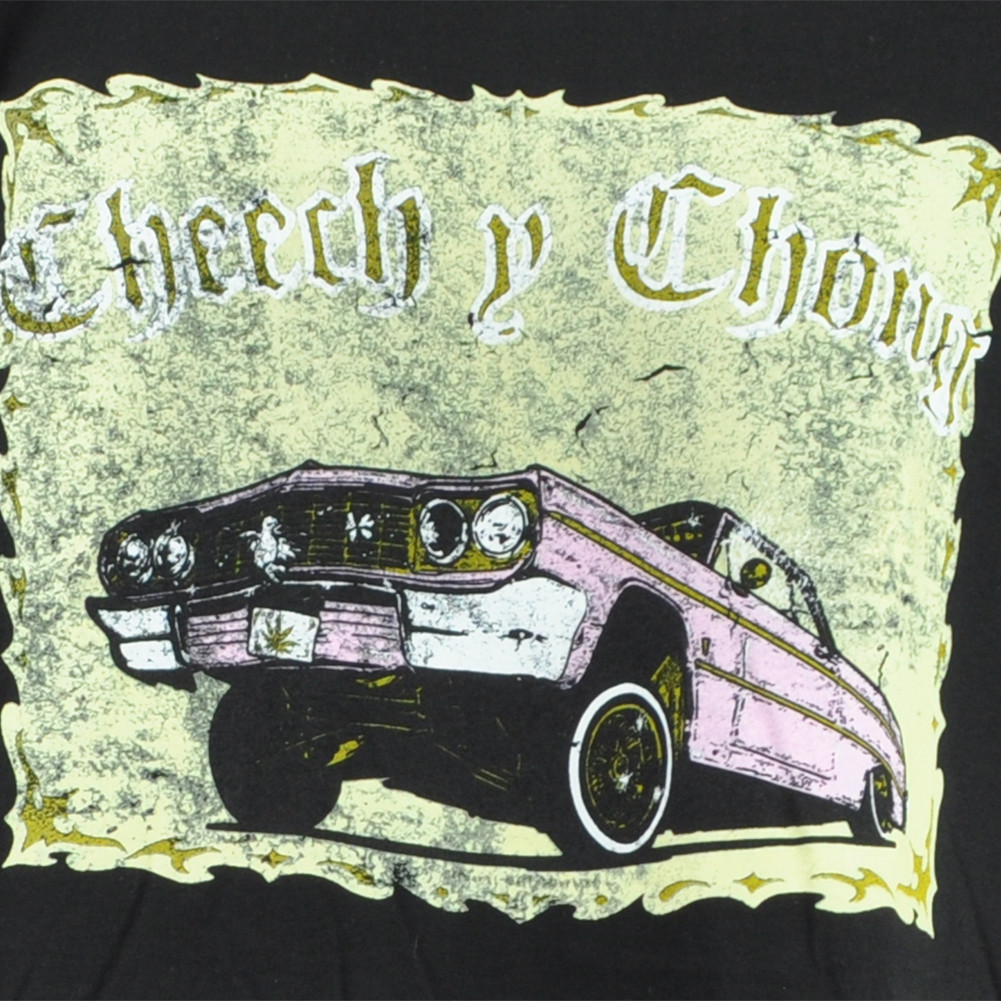 Cheech & Chong Movie Hippie Car Impala Comedy Duo Adults Black Tshirt ...