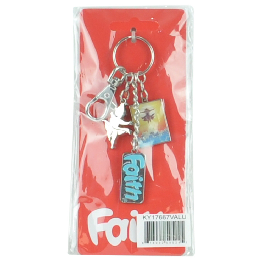 Valiant Faith Herbert Multi Charm Keychain Ring Logo Acrylic Metal Hook ...