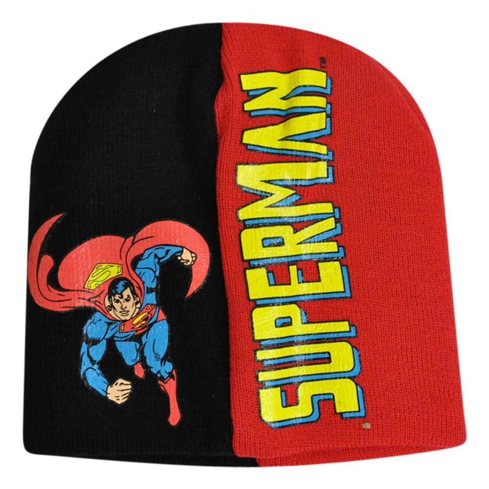 DC Comic Superman Man of Steel Split Cuffless Youth Kids Knit Super ...