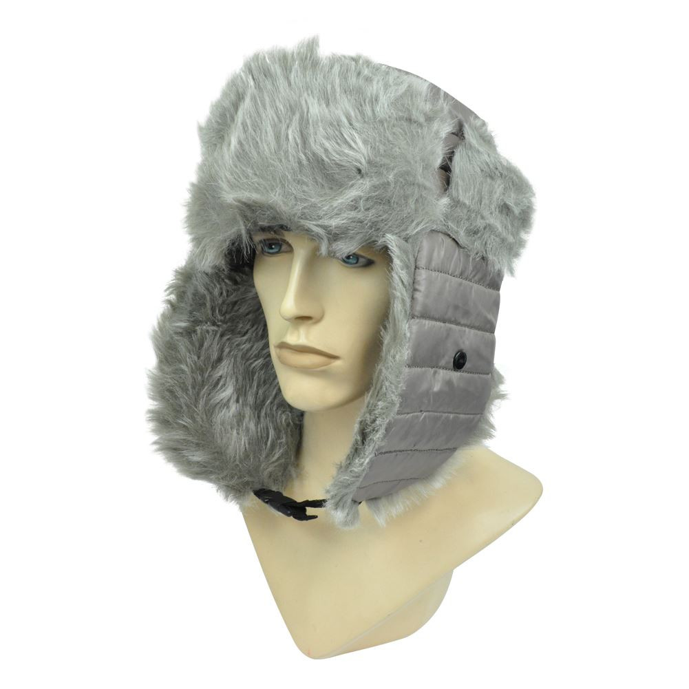 Aviator Faux Fur Winter Brown Pilot Hat Cap Ski Trooper Bubbly Ear Flap ...