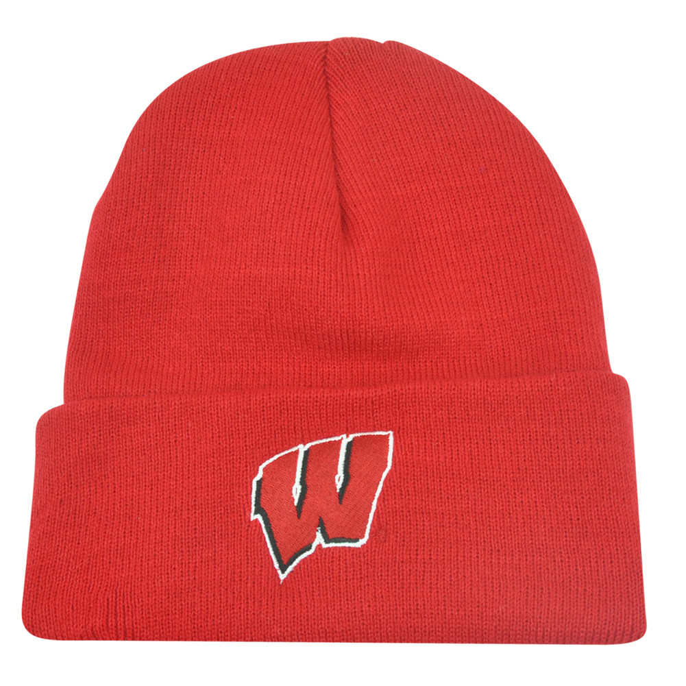 NCAA Wisconsin Badgers Cuffed Dusy Winter Thick Knit Beanie Hat Toque ...