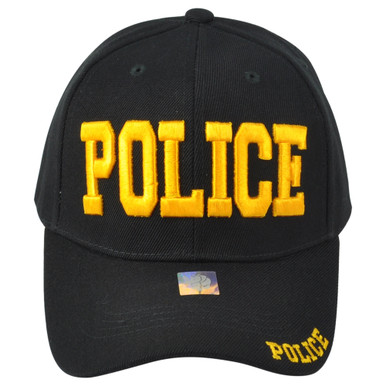 Police Department Law Enforcement Cops Curved Adults Black Adjustable ...