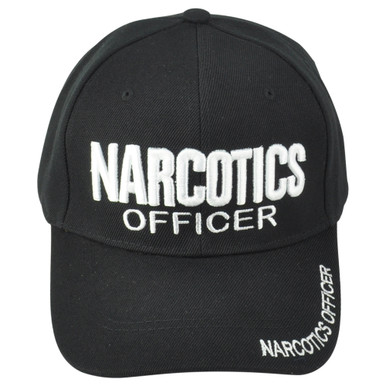 Narcotics Officer Law Enforcement Black Adjustable Curved Bill Narc Men ...