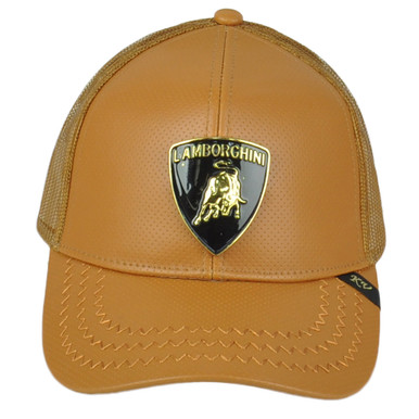 Lamborghini Shield Logo Car Automobile Adjustable Brown Mesh Curved ...