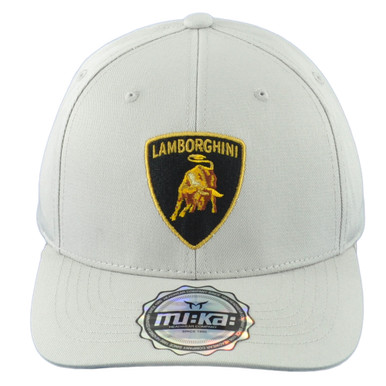 Lamborghini Logo Italian Car Automobile Adjustable Gray Men Curved Bill ...