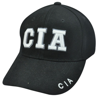 CIA Central Intelligence Agency Black Baseball Cap Hat Law Enforcement ...