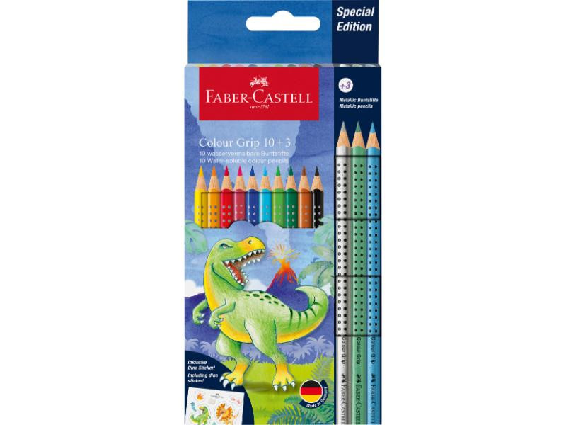 Colour Pencils Colour Grip Dinosaurs 10+3