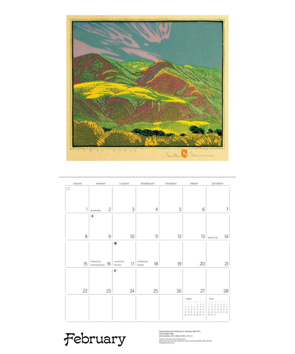 A Small, Untroubled World: The Art of Gustave Baumann - 2026 Wall Calendar