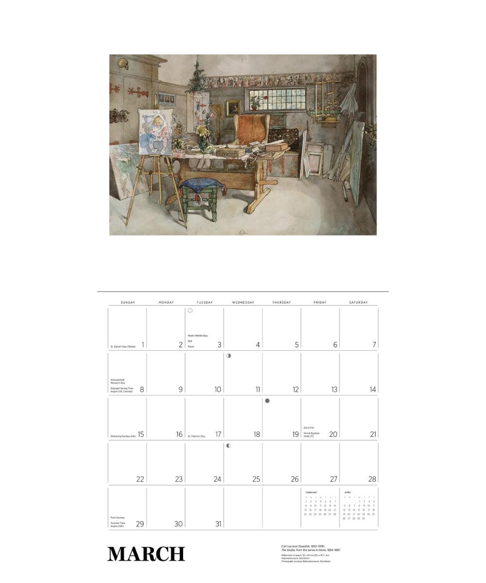 Carl Larsson - 2026 Wall Calendar