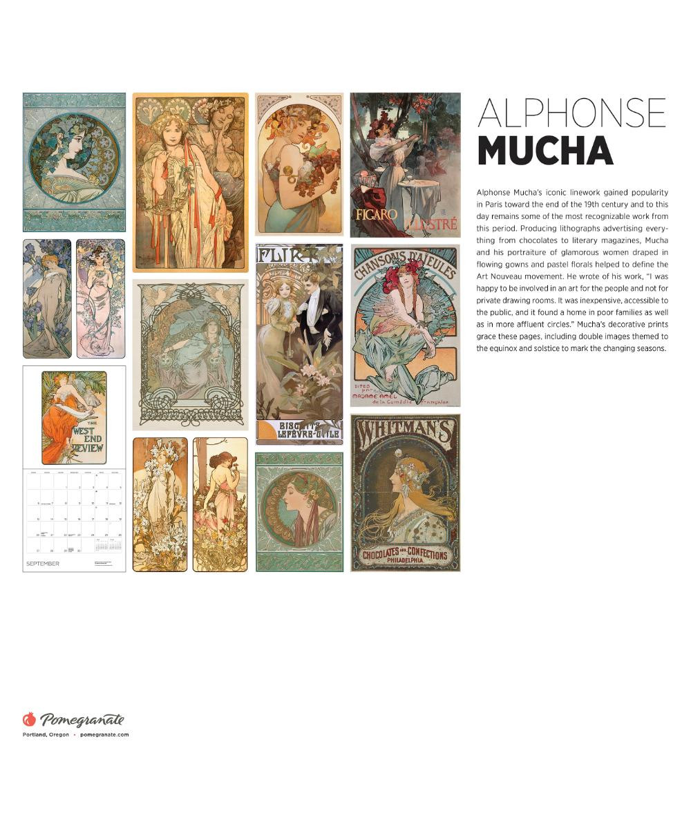 Alphonse Mucha - 2026 Wall Calendar