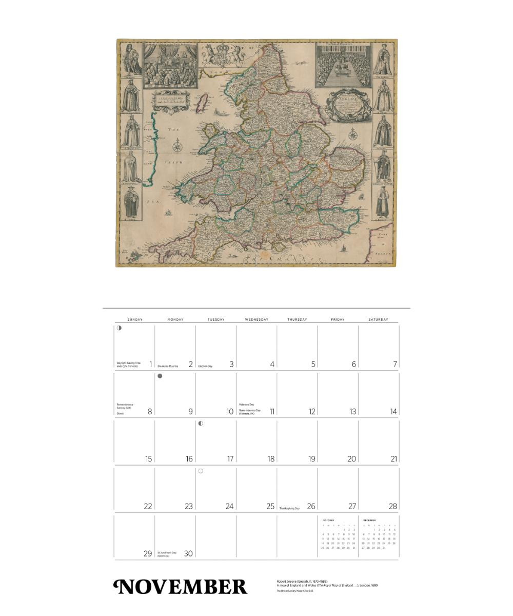 Antique Maps - 2026 Wall Calendar