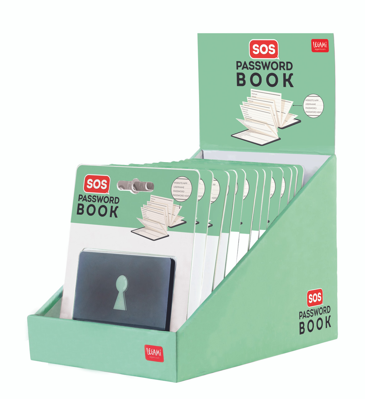 SOS PASSWORD BOOK - BOOKLET FOR ORGANISING USERNAMES AND PASSWORDS ...