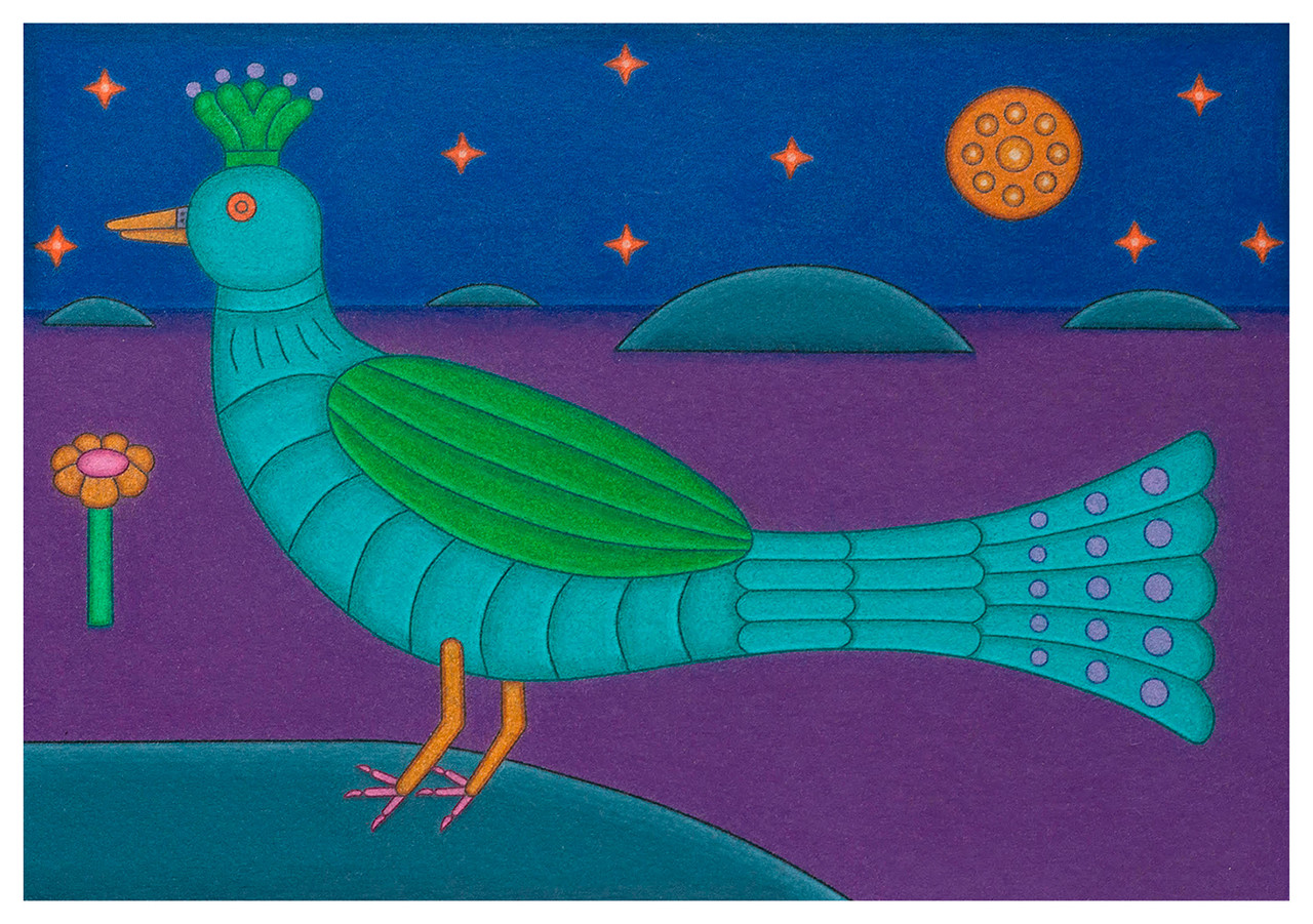 David Zeldis: Peacock Notecard - Pen Paper Gift