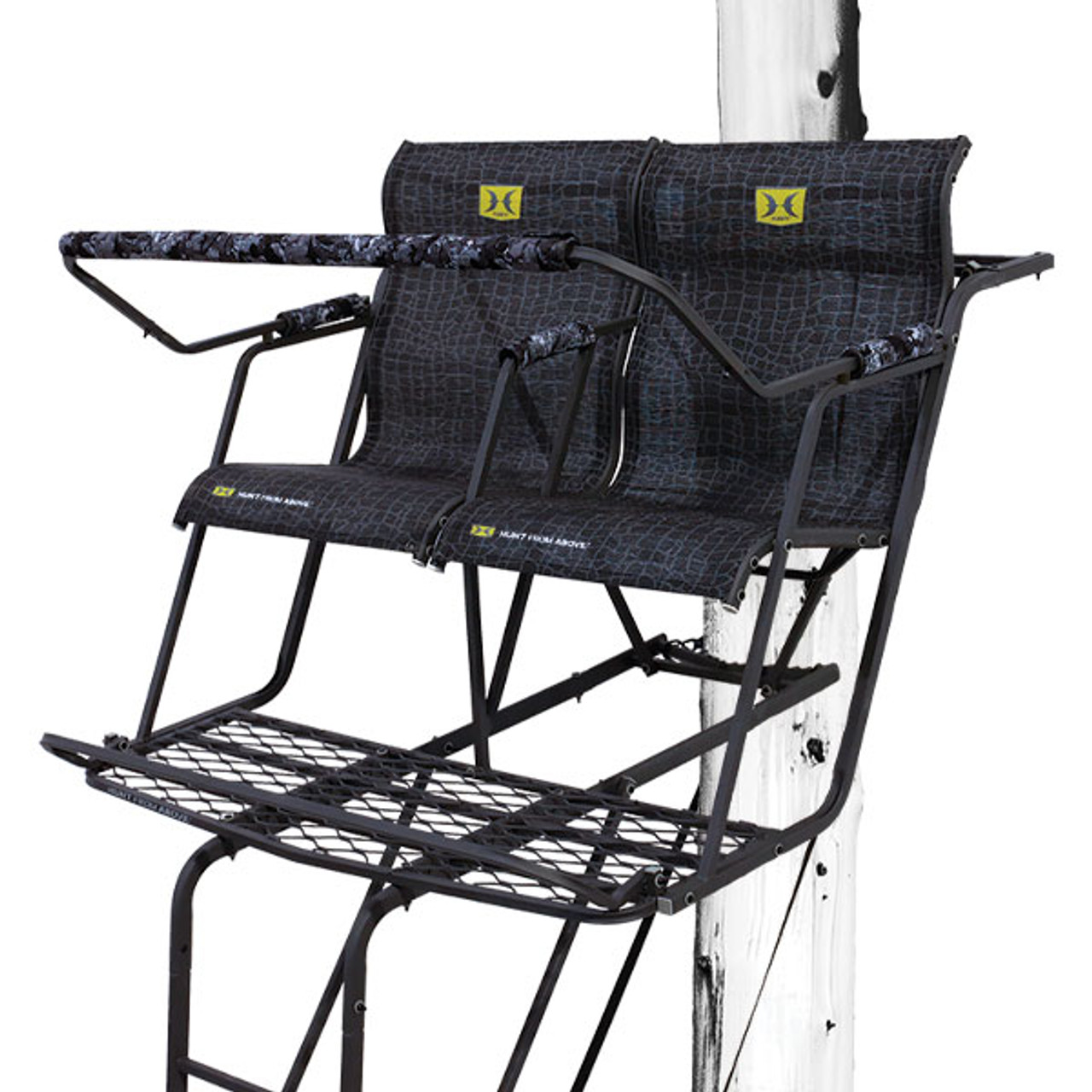 18 Big Denali 2 Man Ladderstand Hawk Treestands