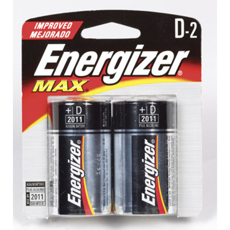 Energizer Max D Batteries 2/PK - No. E95BP-2 - Whitehead Industrial ...