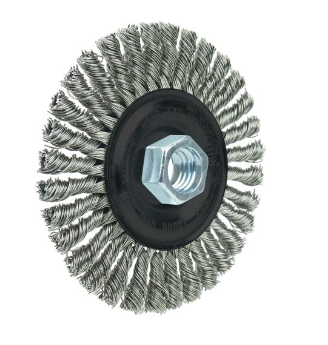 4" Knot Wire Wheel, Stringer Bead Twist, .020" Stainless Steel Wire, 5/ ...