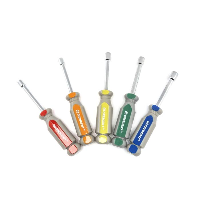 5 Pc. Metric Solid Shaft Tri-Lobe Acetate Nutdriver Set - No. CND5MM ...